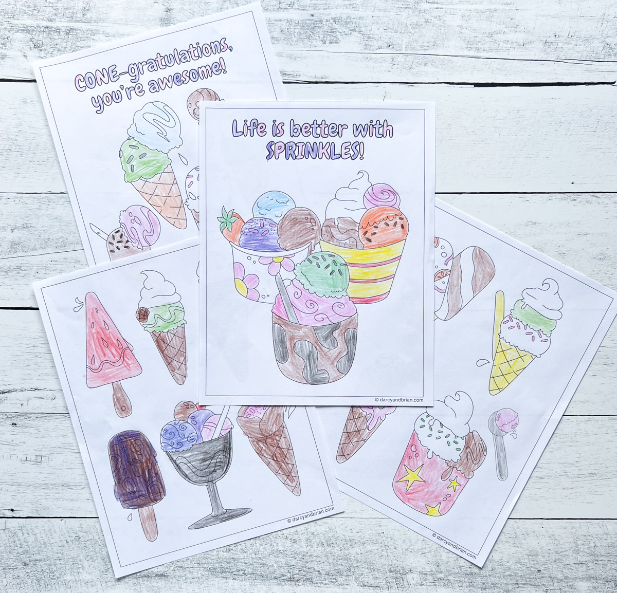 Ice Cream Coloring Pages for Kids | Fun Summer Printable Activity