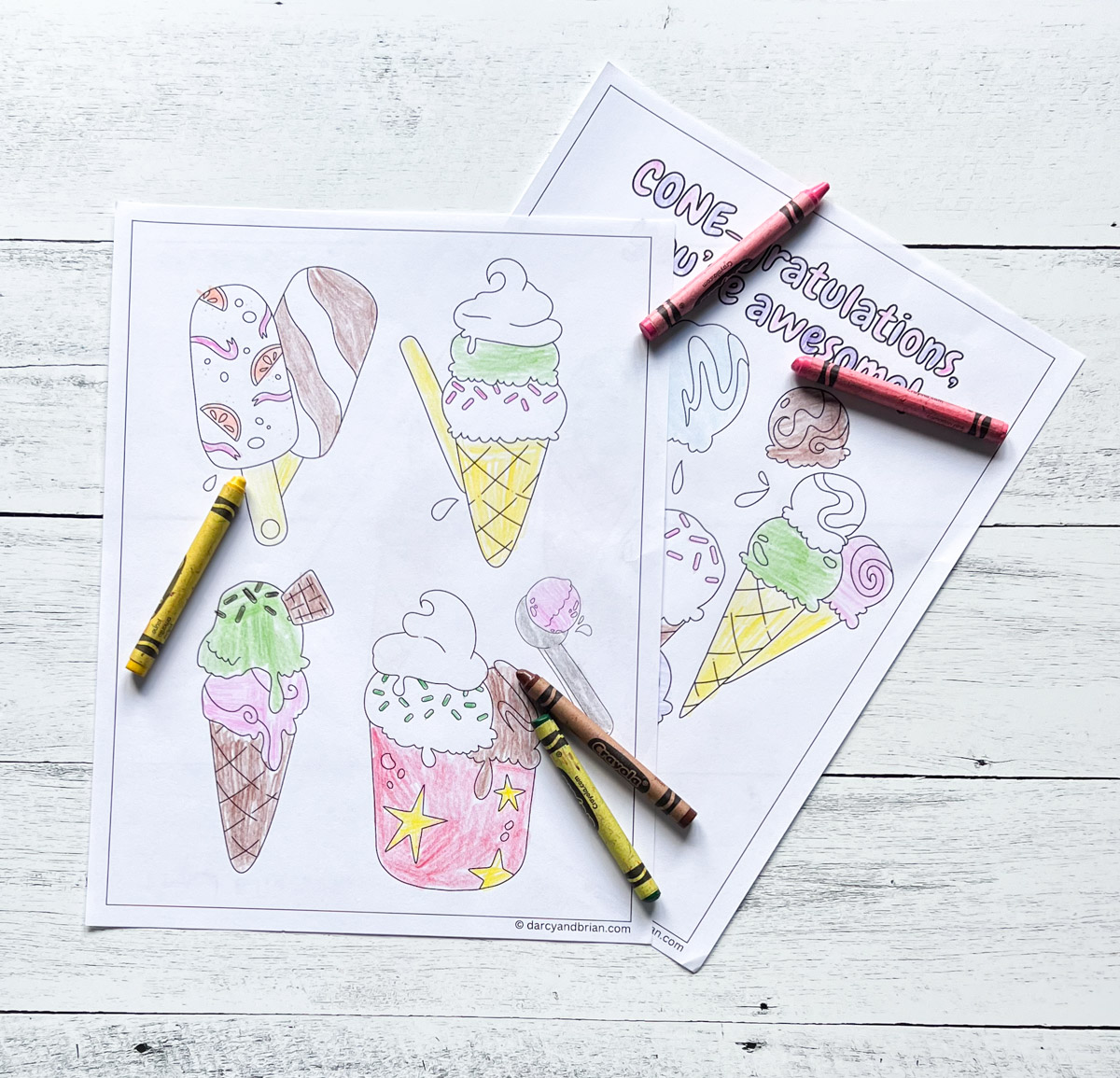 Ice Cream Coloring Pages for Kids | Fun Summer Printable Activity