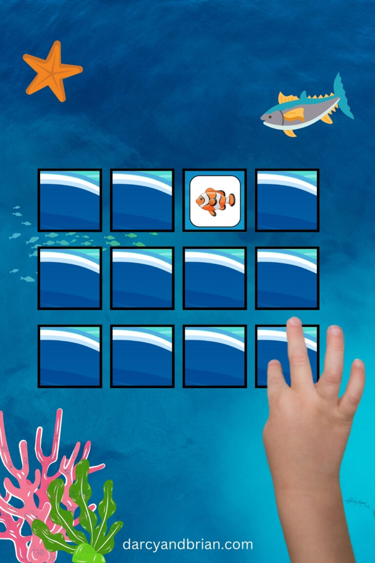 Fun Fish Matching Game Printable for Preschoolers