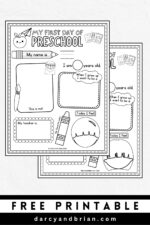 Free Printable My First Day of Preschool Worksheet