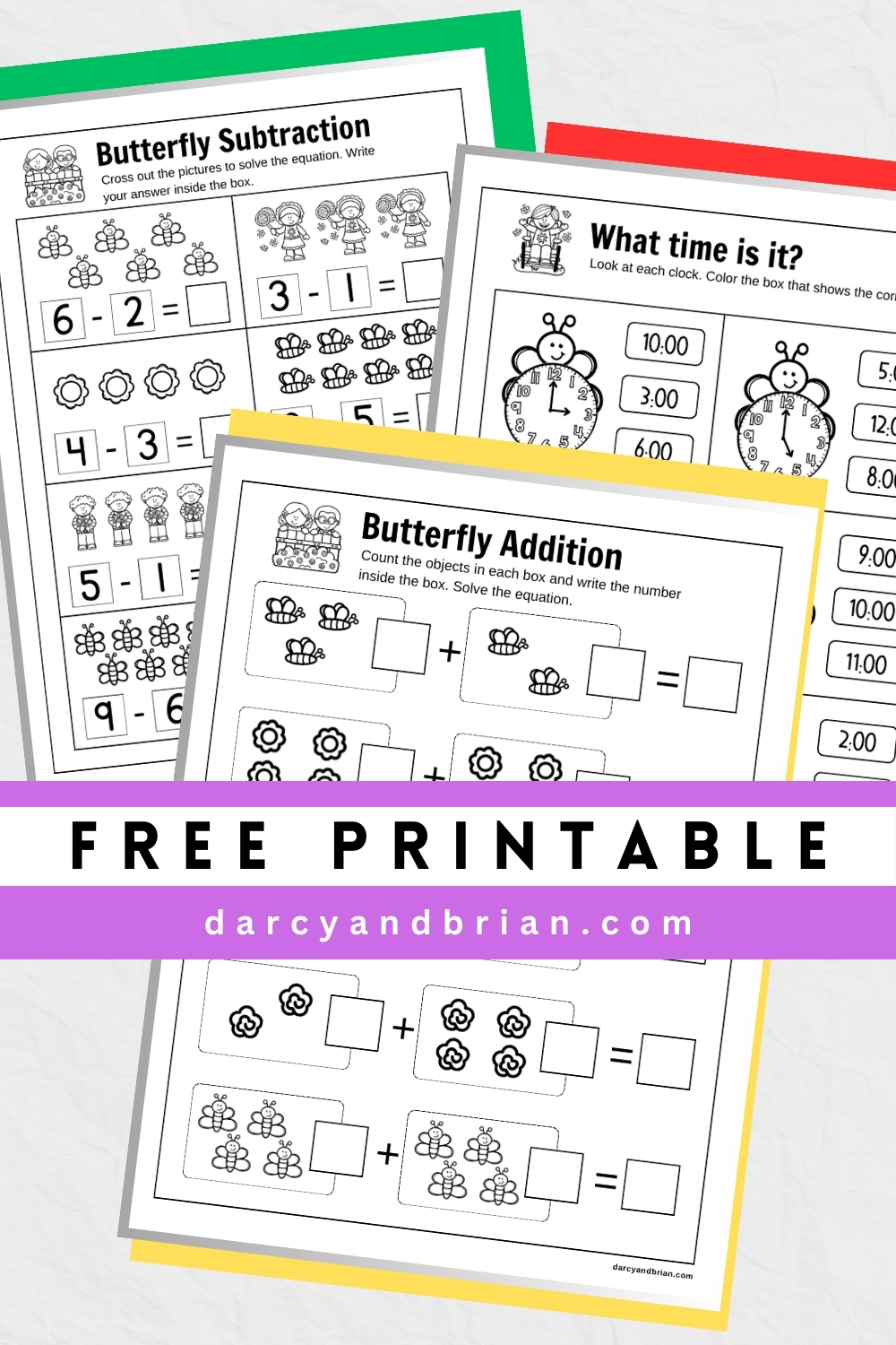 Free Printable Butterfly Math Worksheets | Fun Engaging Activities