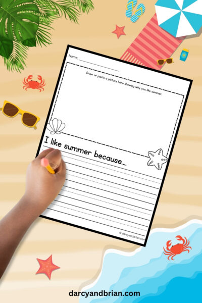 I Like Summer Because Worksheet | Free Printable for Kids
