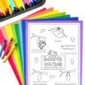 Butterfly Life Cycle Coloring Sheet Printable for Preschool Learning