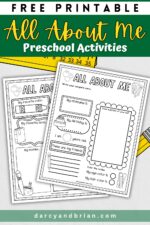 Free Printable All About Me Preschool Activities