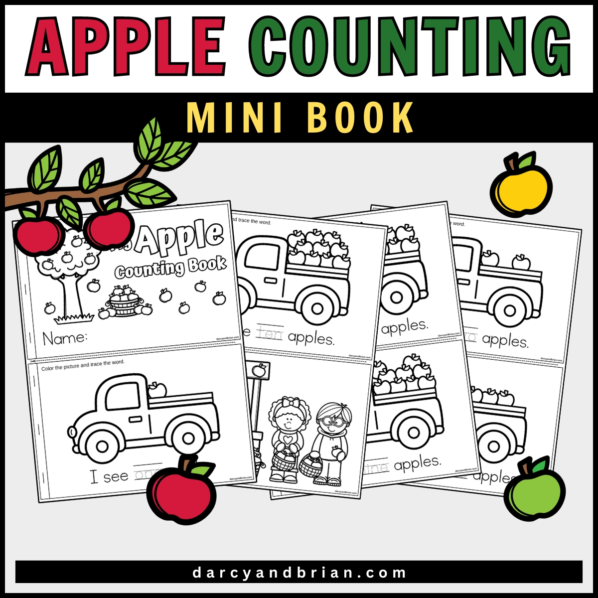 Free Printable Apple Counting Book