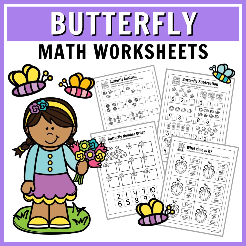 Free Printable Butterfly Math Worksheets | Fun Engaging Activities