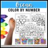 Free Printable Ocean Color By Number Worksheets