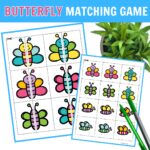 Butterfly Matching Game Printable For Preschoolers