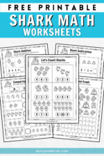 Free Printable Shark Math Worksheets | Preschool & Kindergarten