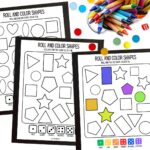 Roll and Color Shapes: Fun Printable Math Activity for Preschoolers