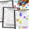 Roll and Color Shapes: Fun Printable Math Activity for Preschoolers