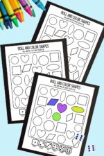 Roll and Color Shapes: Fun Printable Math Activity for Preschoolers