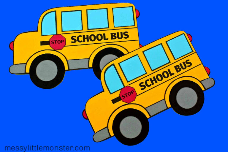 12 School Bus Crafts for Preschoolers | Back to School Activities
