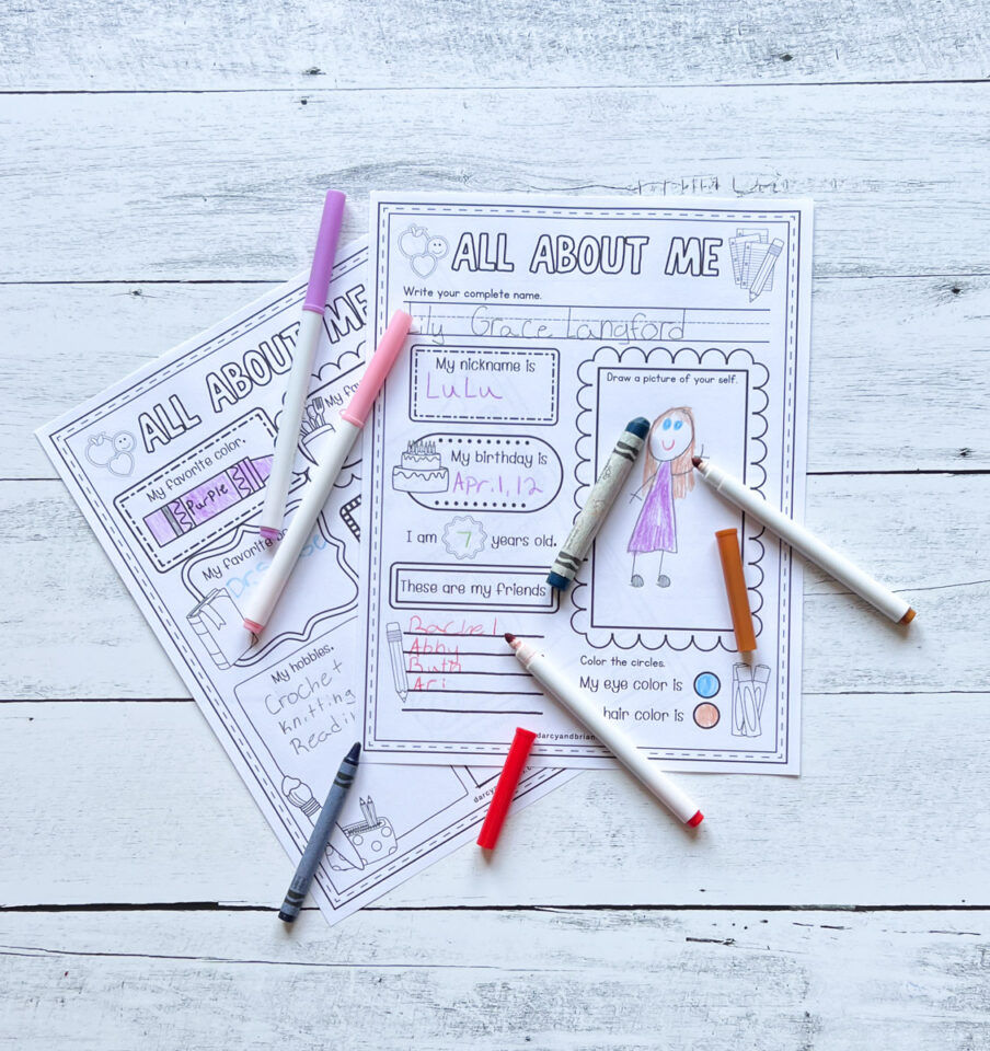 Free Printable All About Me Preschool Activities