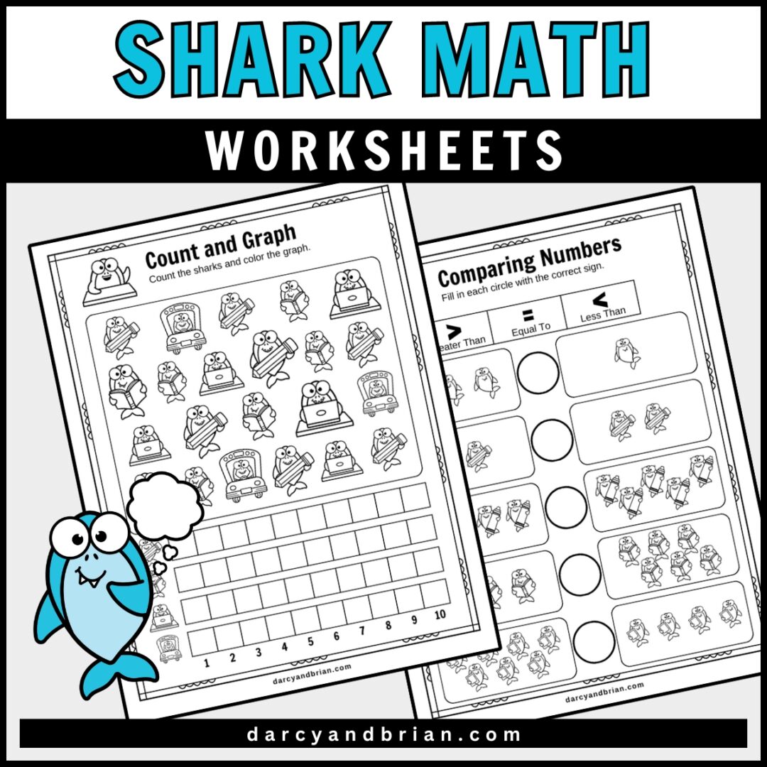 Free Printable Shark Math Worksheets | Preschool & Kindergarten