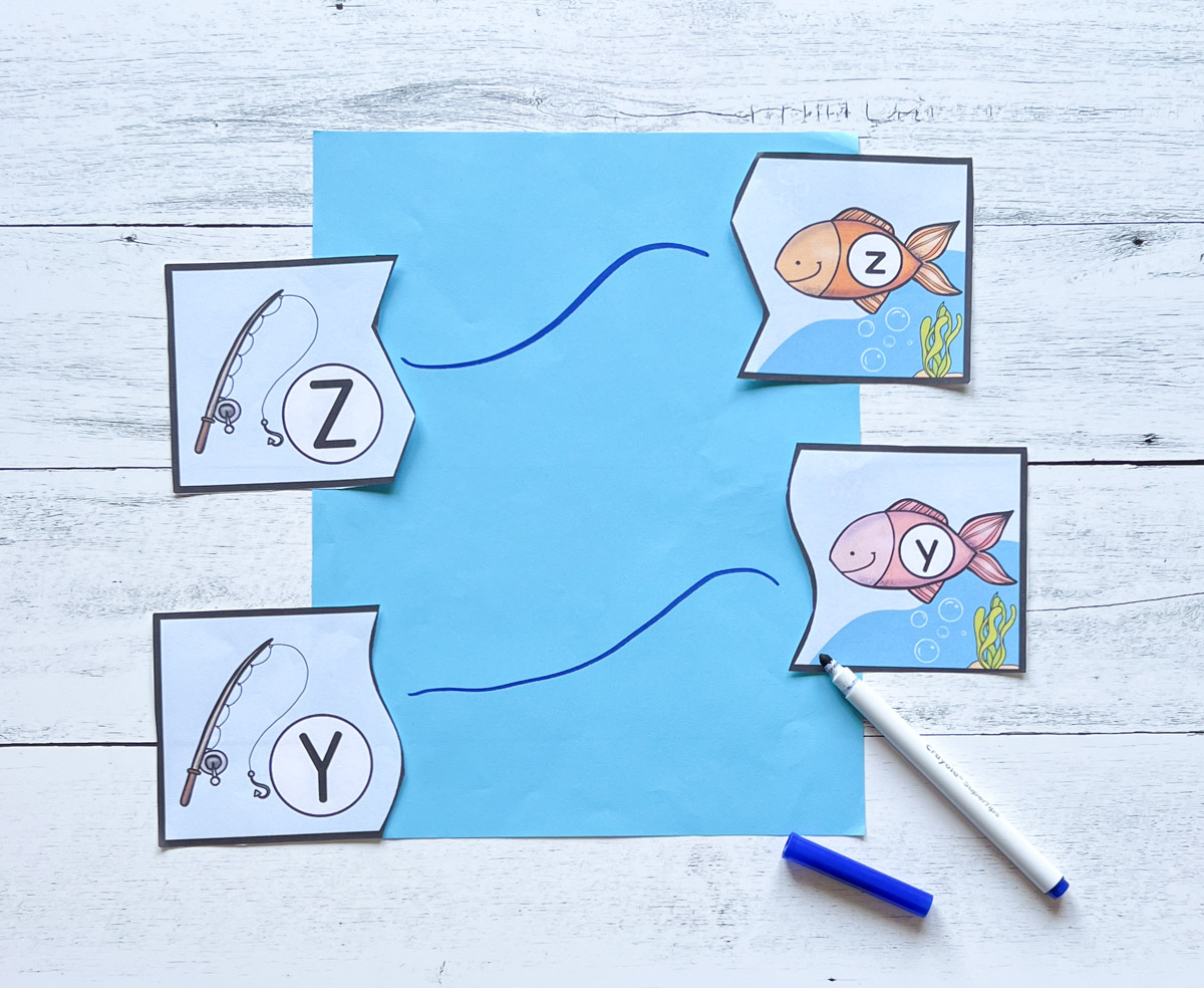 Fishing for Letters Activity | Free Printable For Kids