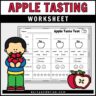 Apple Tasting Worksheet for Kids