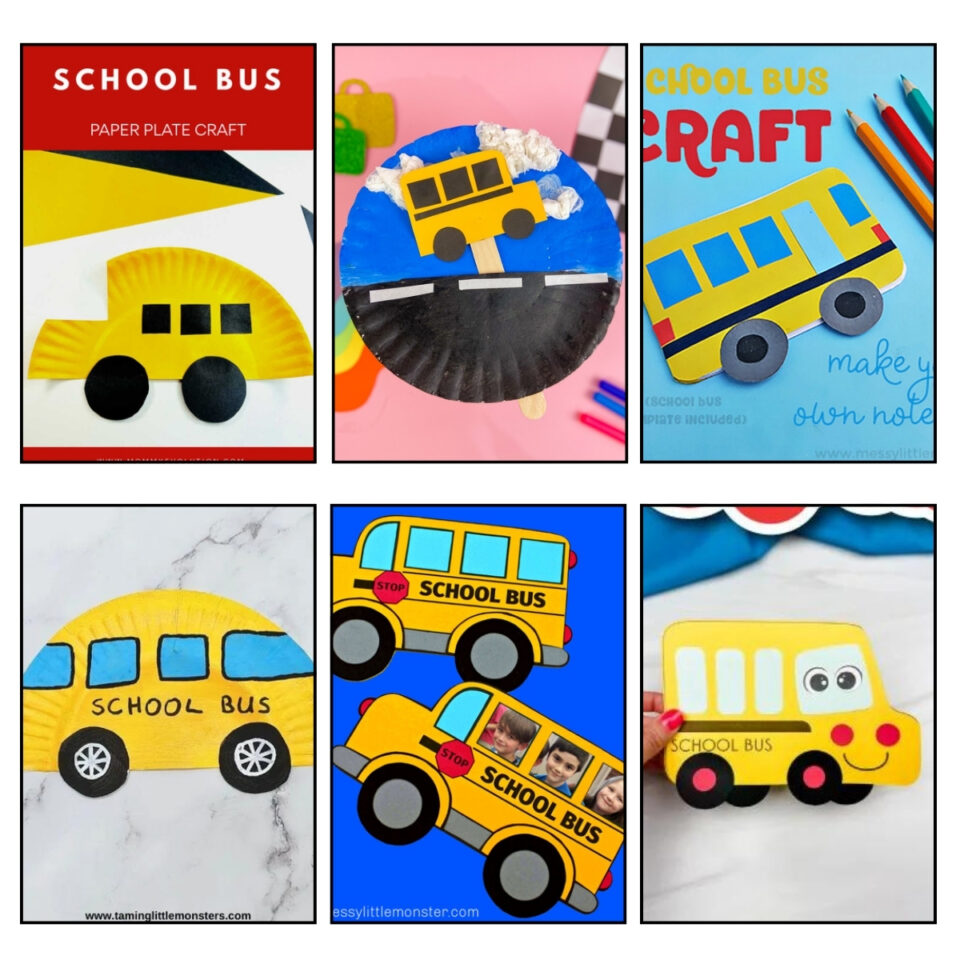 12 School Bus Crafts for Preschoolers | Back to School Activities