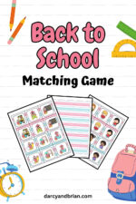 Back to School Matching Game | Free Preschool Printable