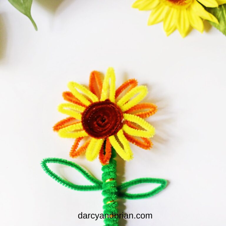 Pipe Cleaner Sunflower Craft for Kids