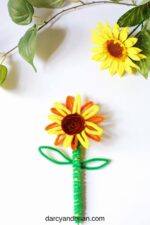 Pipe Cleaner Sunflower Craft for Kids