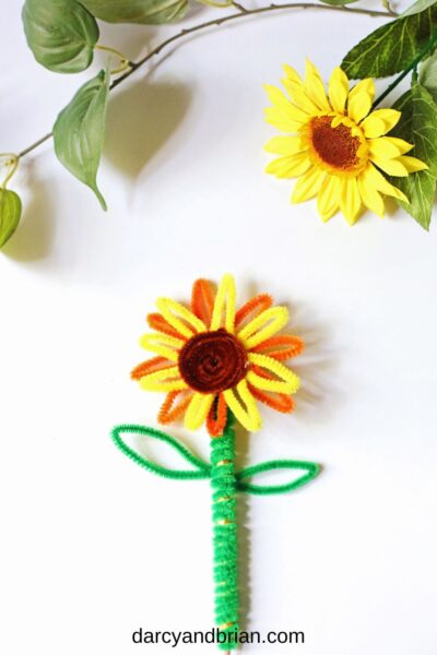 Pipe Cleaner Sunflower Craft for Kids