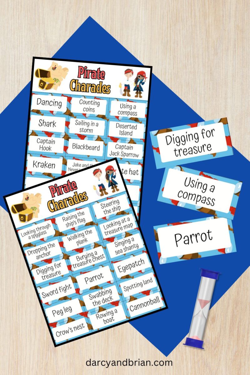 Pirate Charades - Fun Interactive Printable Game for Kids