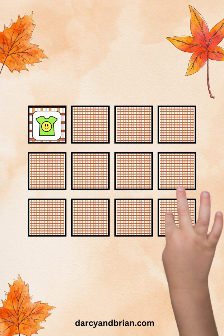 Fall Memory Game Printable for Kids