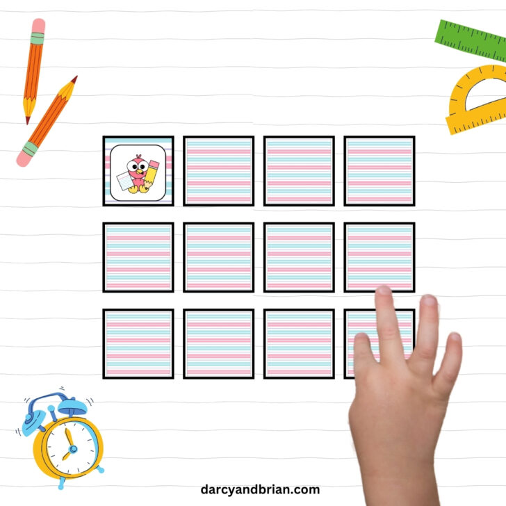 Back to School Matching Game | Free Preschool Printable
