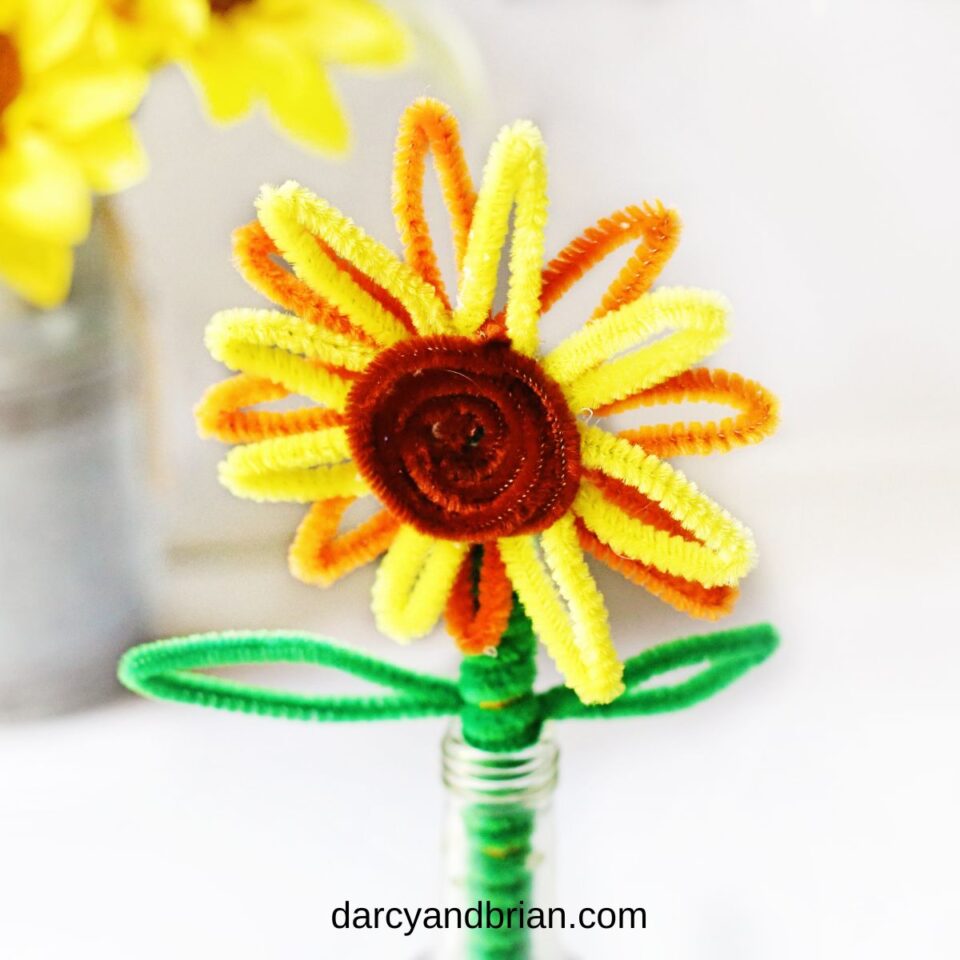 Pipe Cleaner Sunflower Craft for Kids