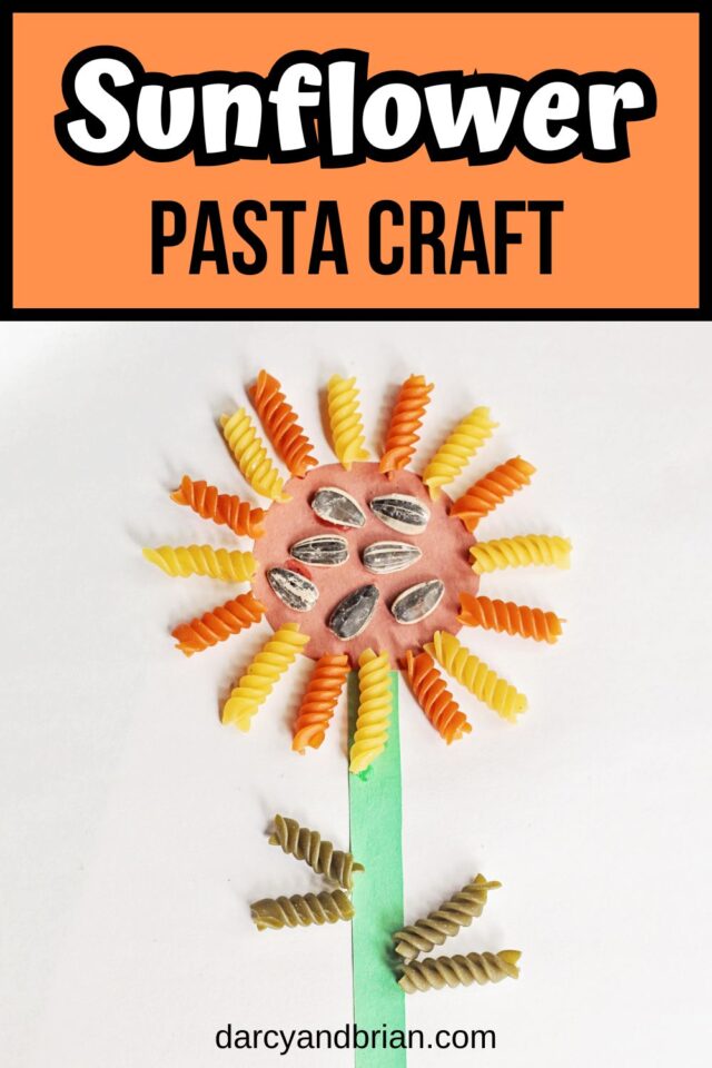 Easy Pasta Sunflower Craft Idea for Kids