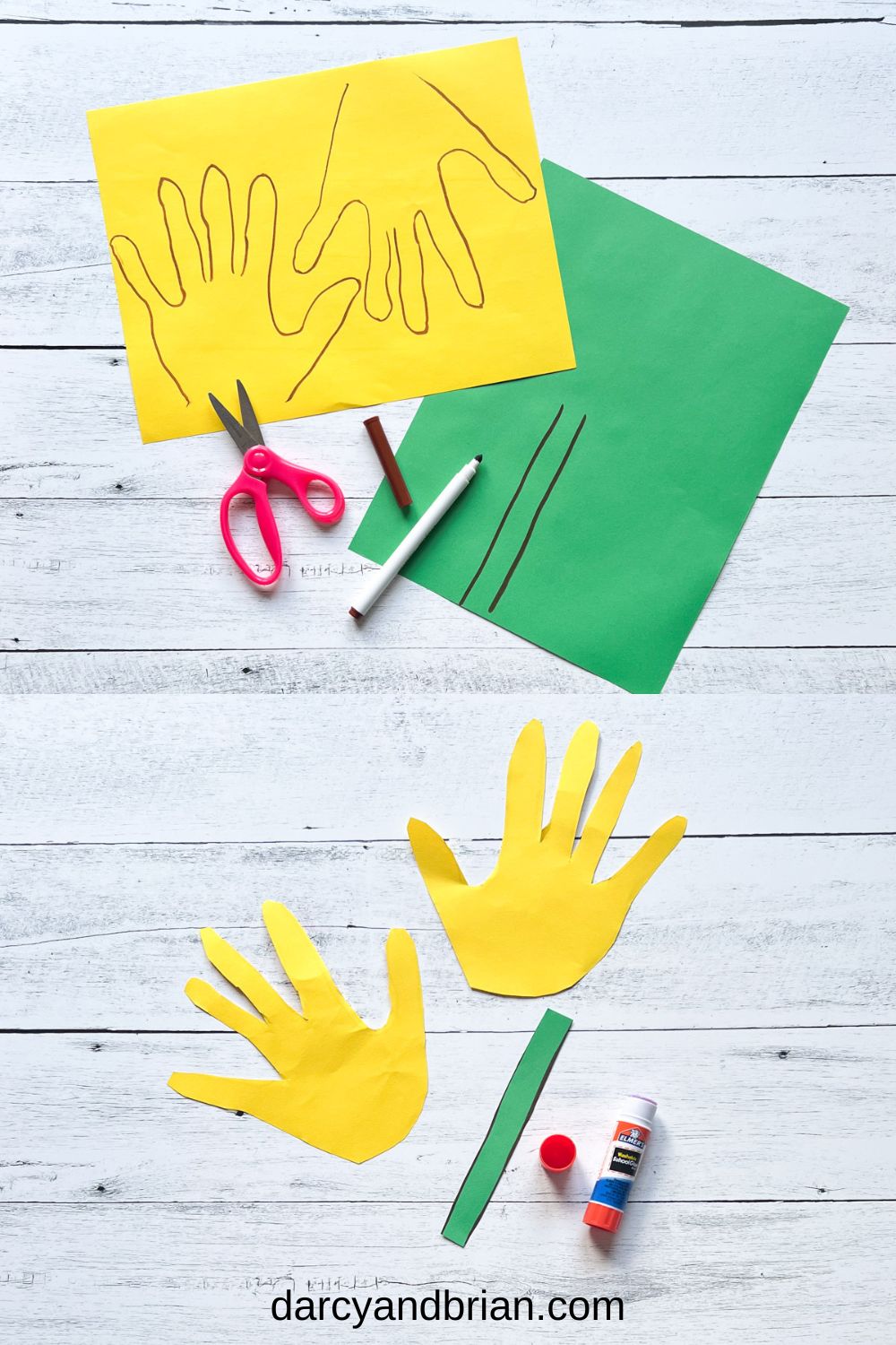 Easy Handprint Sunflower Craft for Preschoolers