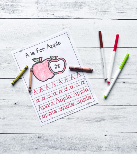 A is for Apple Worksheet | Free Preschool Printable