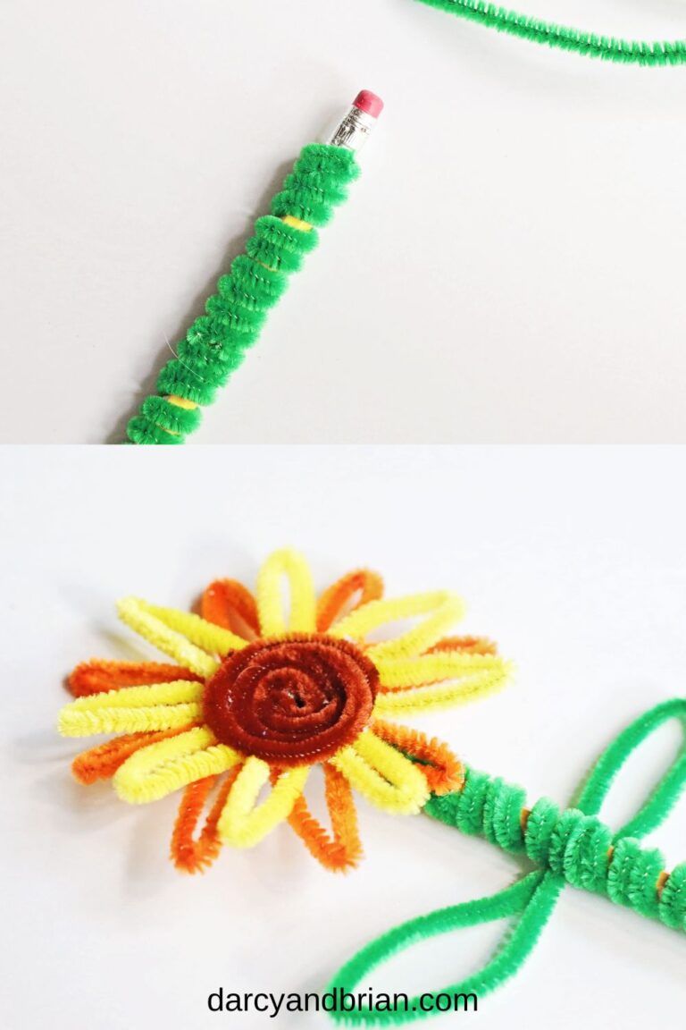 Pipe Cleaner Sunflower Craft for Kids