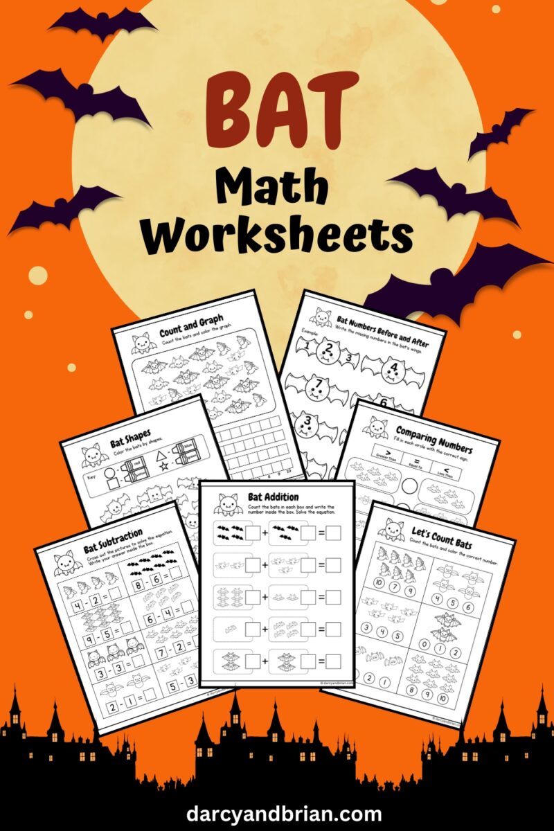 Bat Math Worksheets For Preschoolers