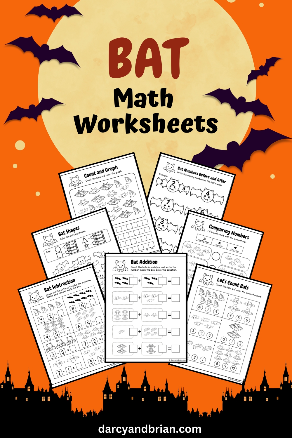 Bat Math Worksheets For Preschoolers
