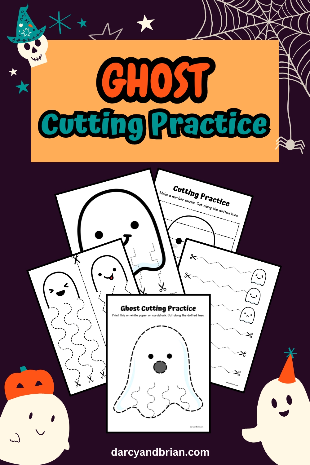 Ghost Cutting Practice Worksheets