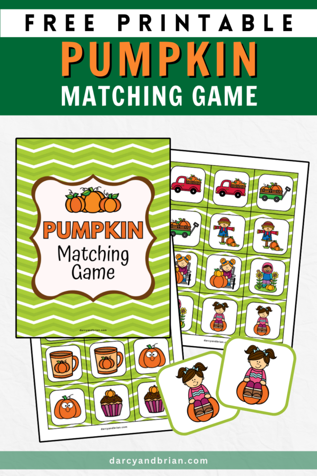Printable Pumpkin Matching Game for Kids