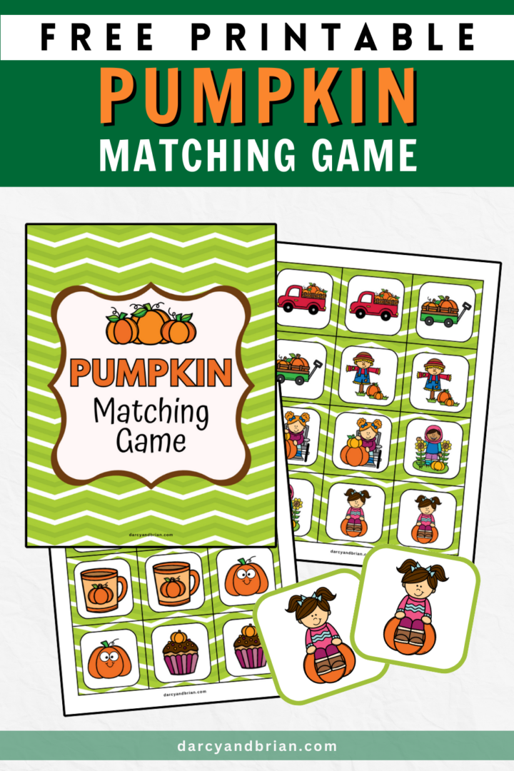 Printable Pumpkin Matching Game for Kids