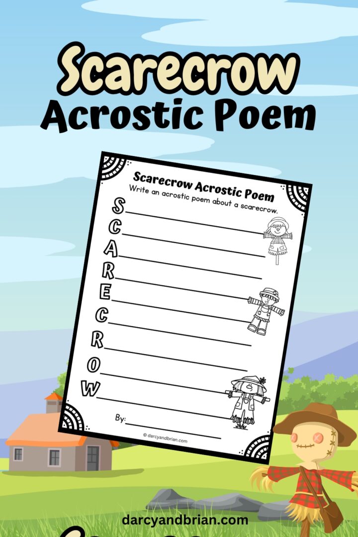 Scarecrow Acrostic Poem Printable Worksheet