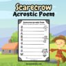 Scarecrow Acrostic Poem Printable Worksheet