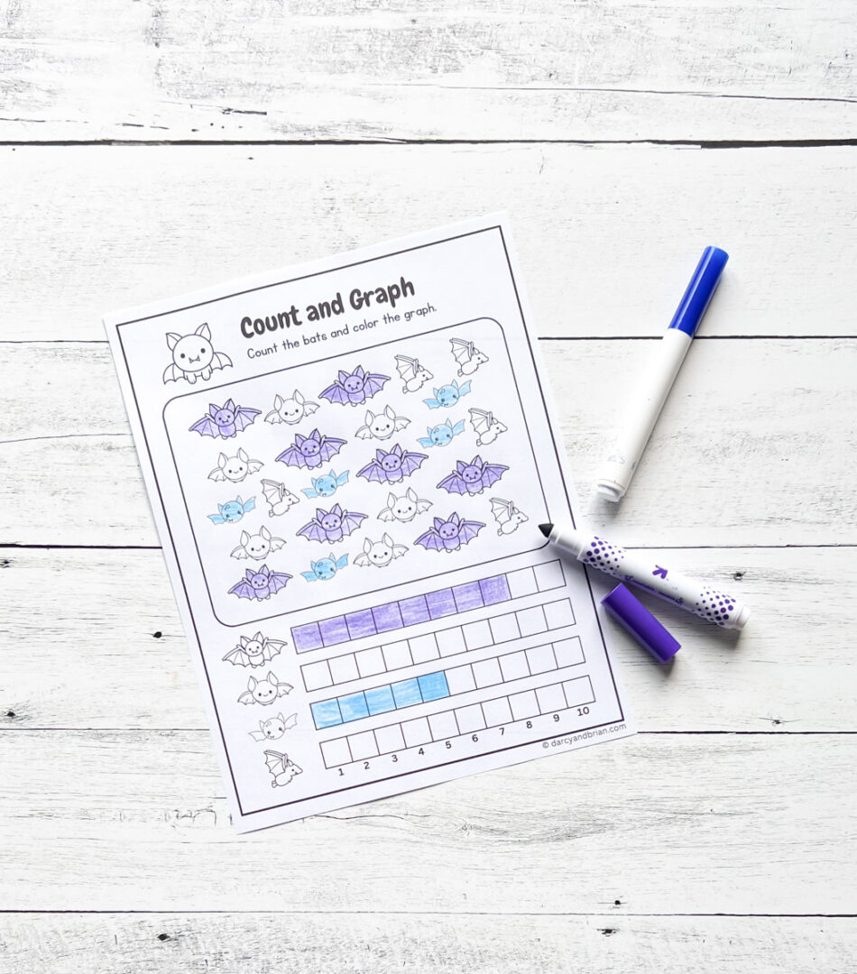 Bat Math Worksheets For Preschoolers