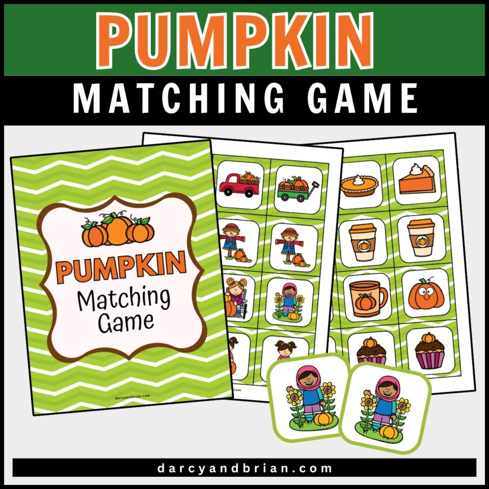Printable Pumpkin Matching Game for Kids