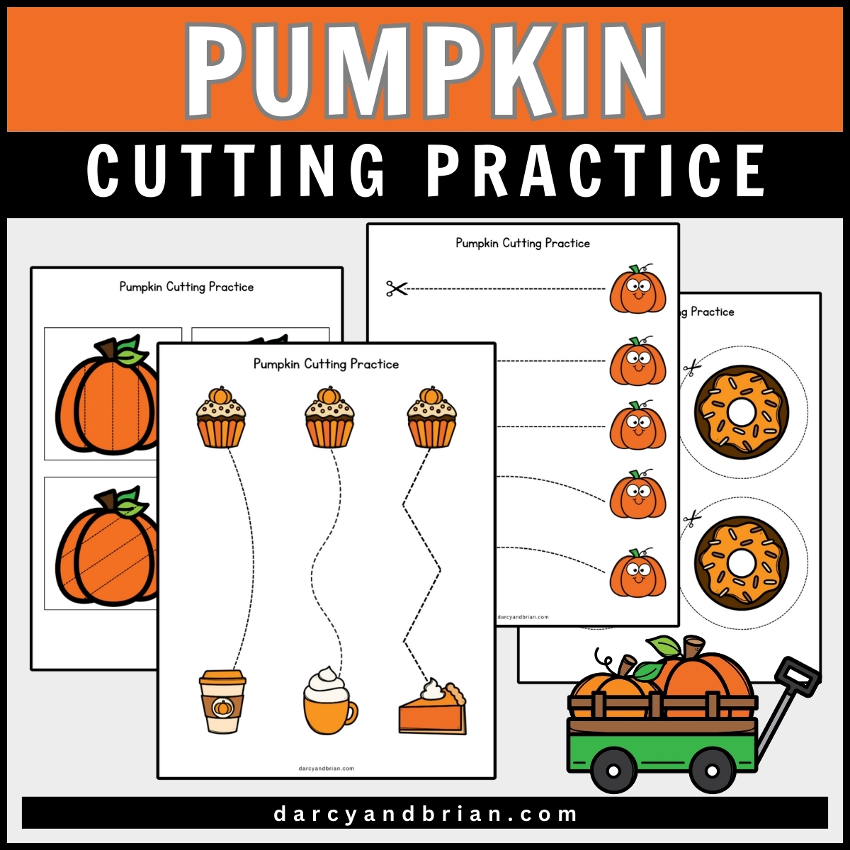 Free Printable Pumpkin Cutting Practice Worksheets