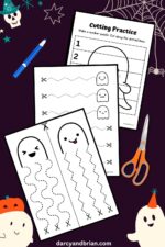 Ghost Cutting Practice Worksheets