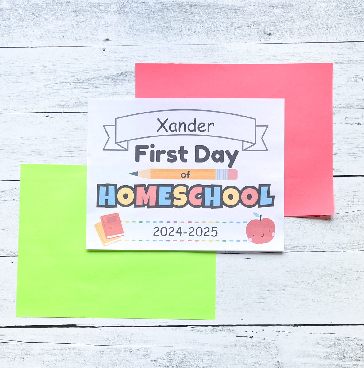 Free Printable First Day of Homeschool Sign