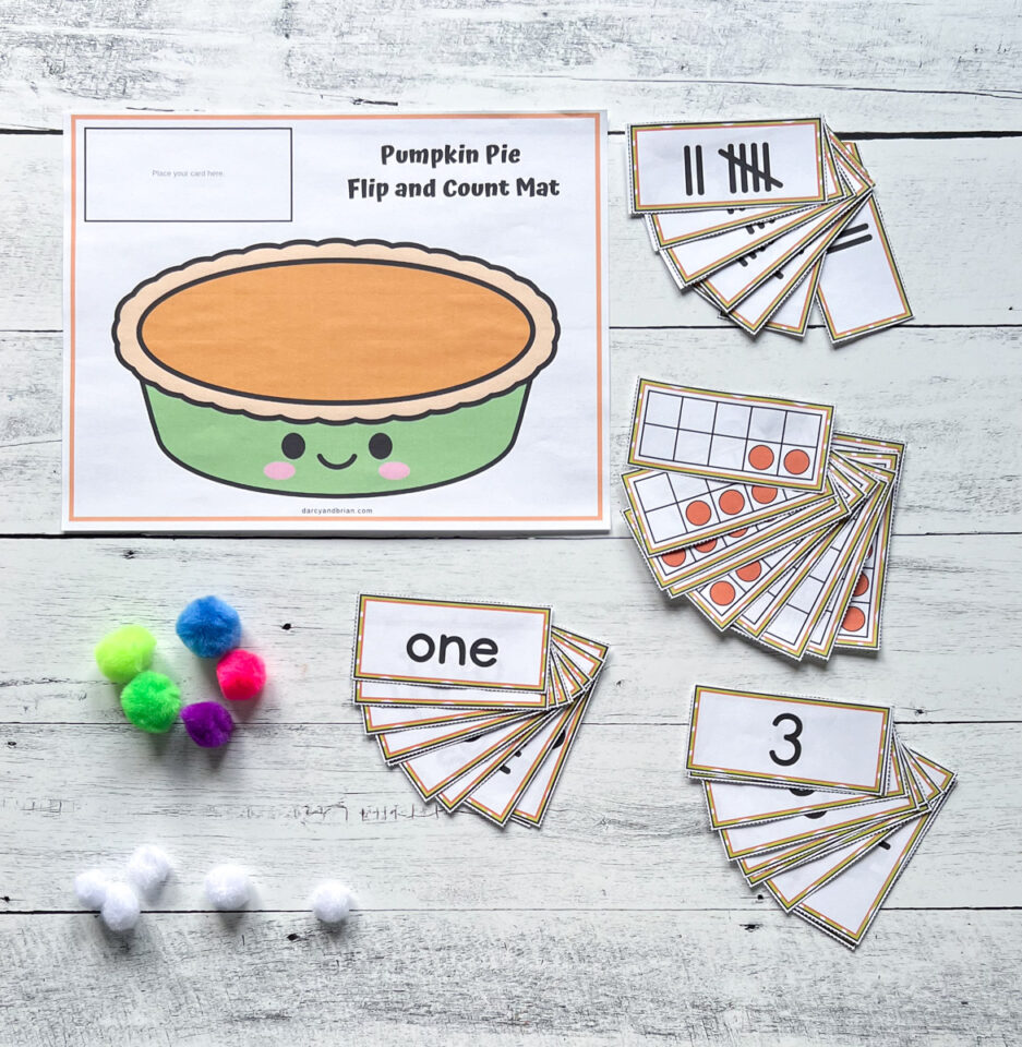 Printable Pumpkin Pie Counting Activity for Kids