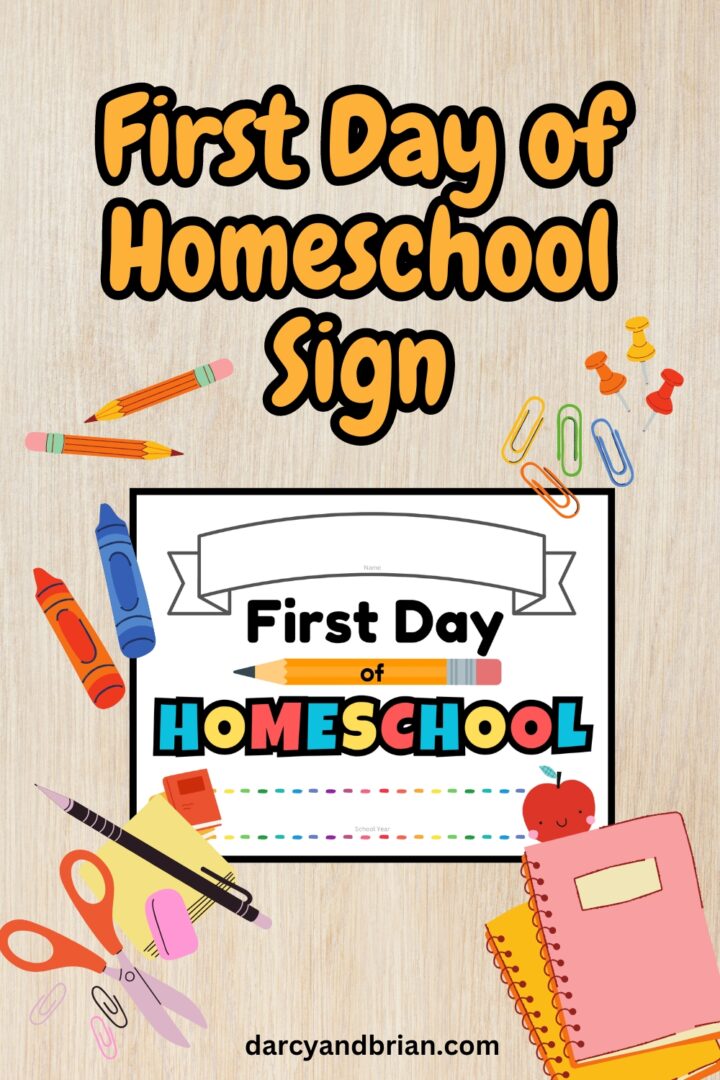Free Printable First Day of Homeschool Sign