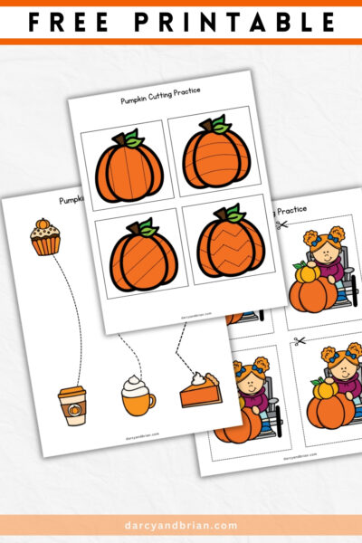 Free Printable Pumpkin Cutting Practice Worksheets
