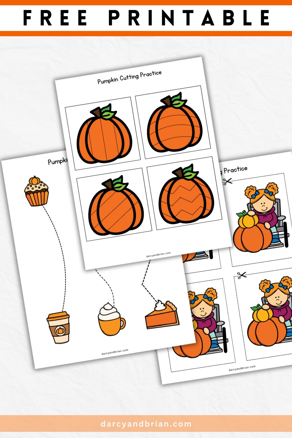 Free Printable Pumpkin Cutting Practice Worksheets